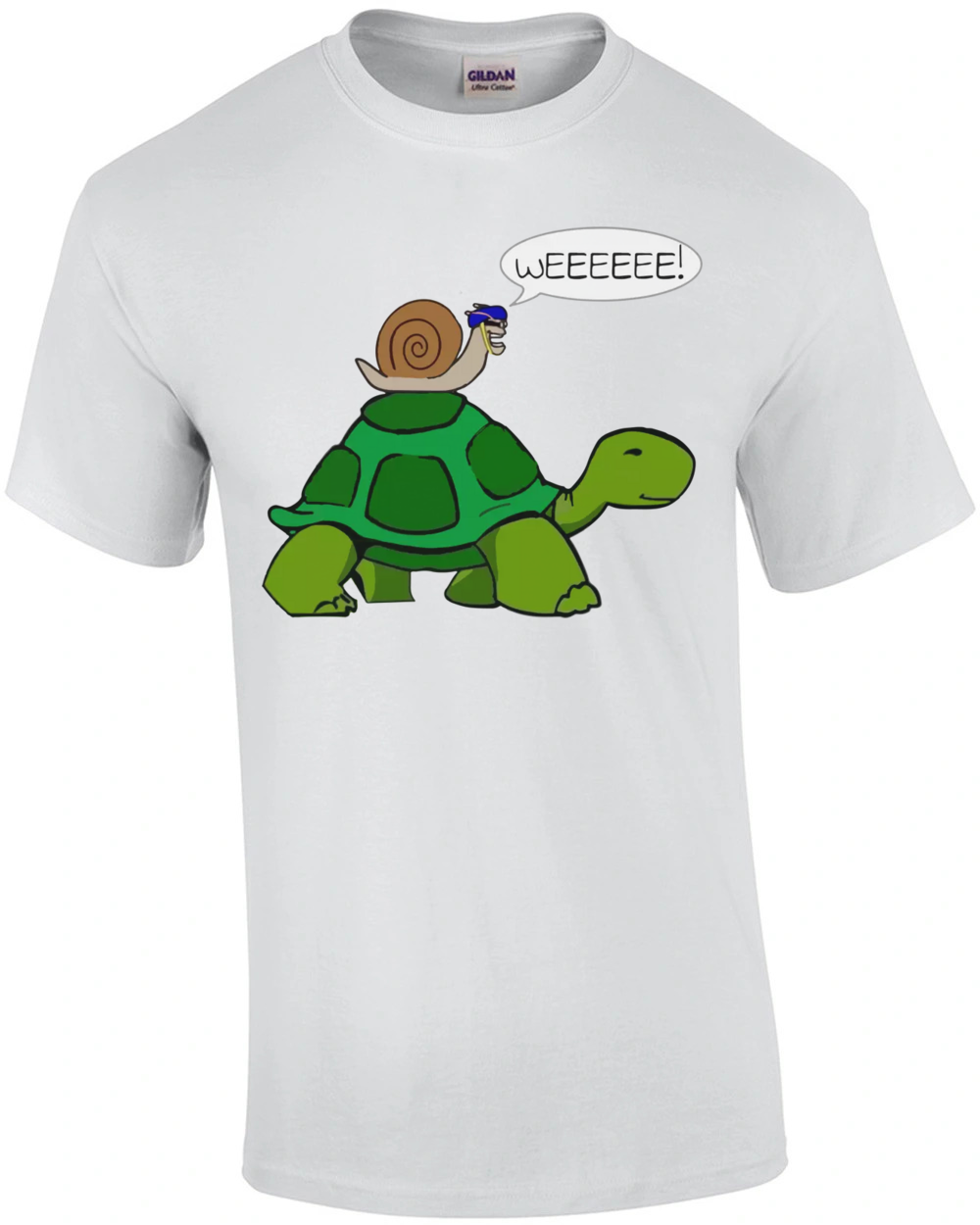Snail Riding on Turtle WEEEEE Funny T-Shirt shirt