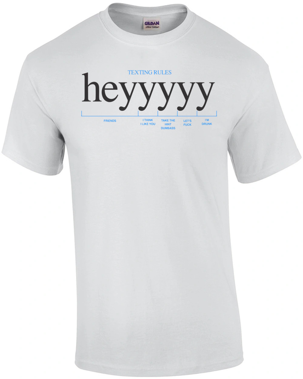 heyyyyy Texting Rules T-Shirt shirt