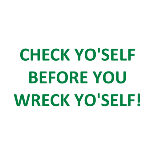 CHECK YO'SELF BEFORE YOU WRECK YO'SELF! shirt