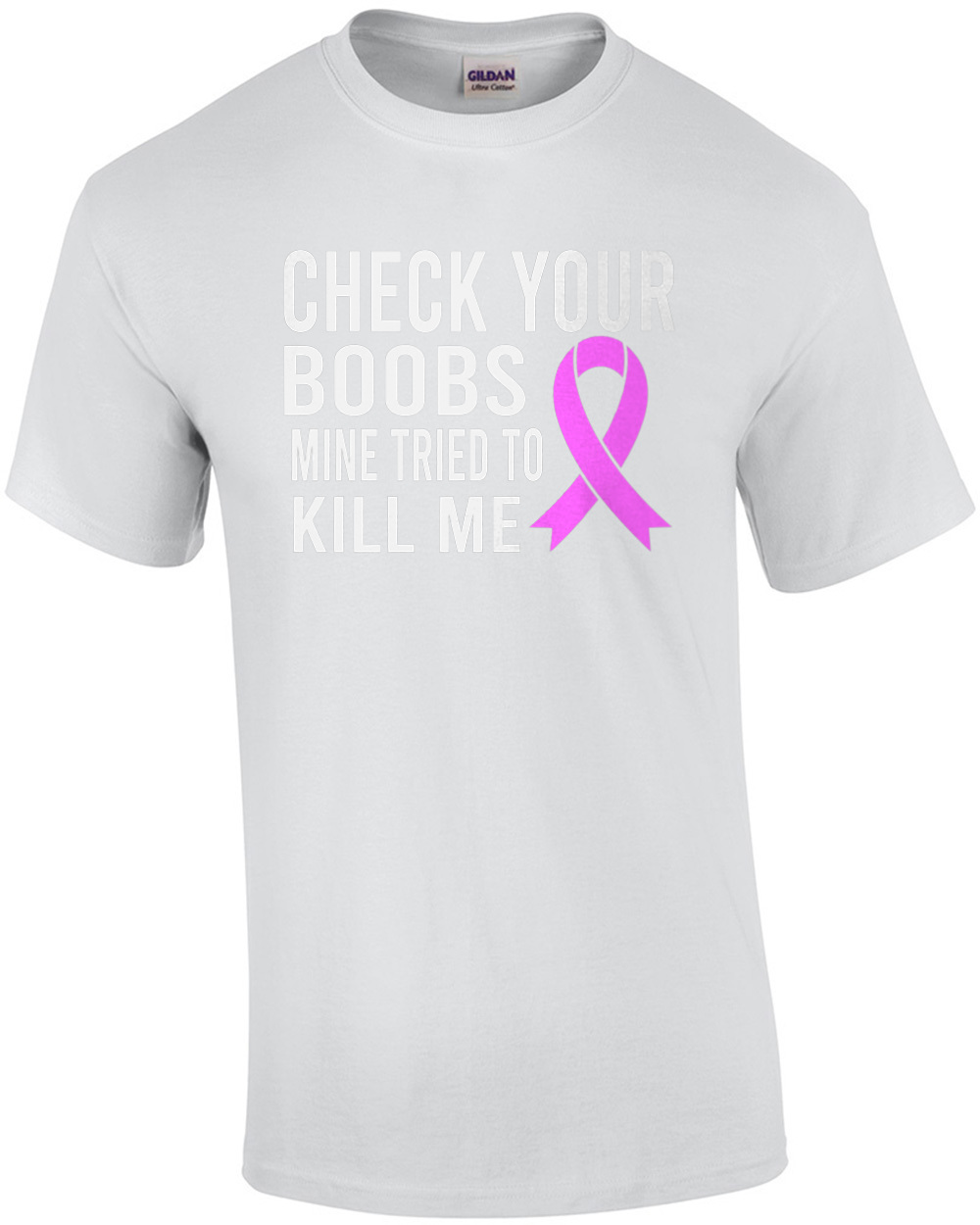 Check Your Boobs Mine Tried To Kill Me - Breast Cancer Survivor Shirt ...