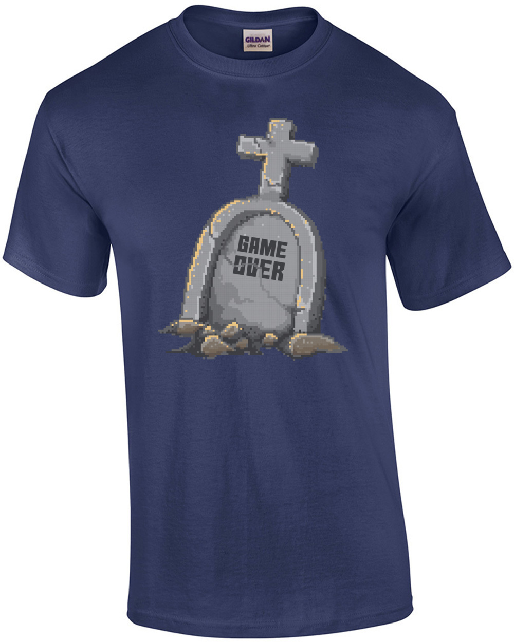 Game Over Retro Tombstone T-Shirt | eBay