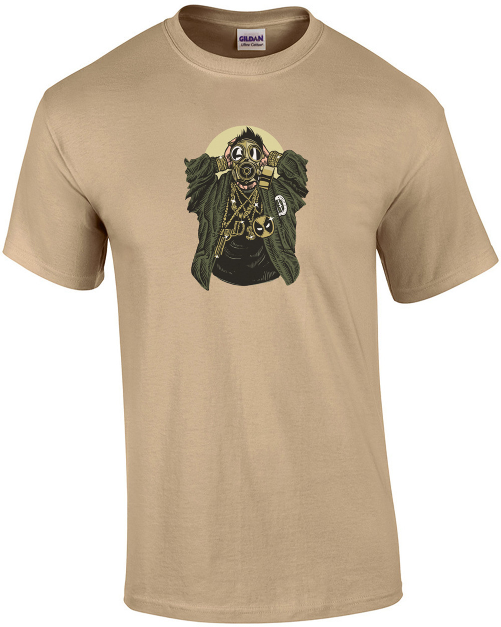 Camiseta apocalíptica Gangsta Wearing A Gas Mask | eBay