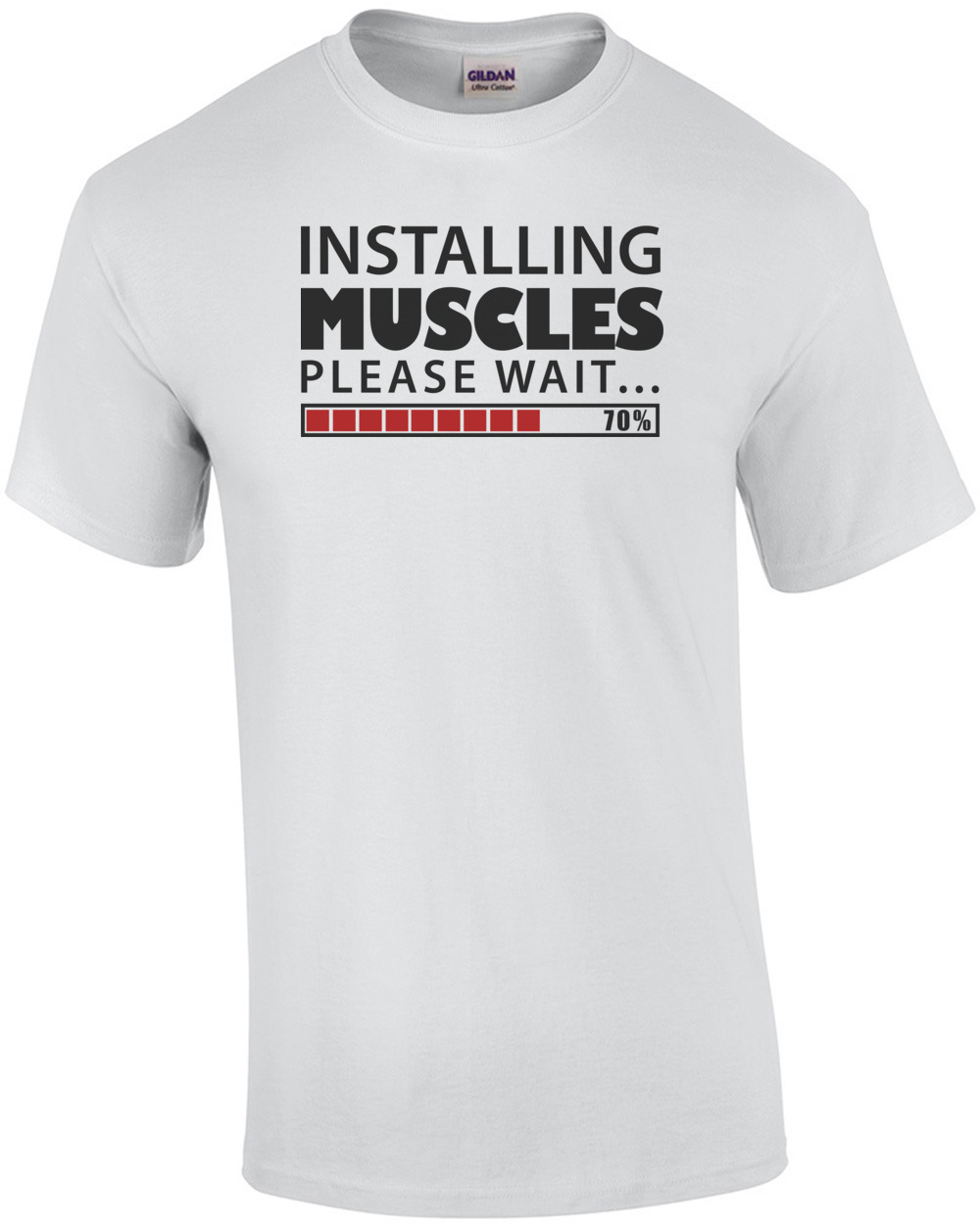 Installing Muscles. Please Wait. Funny Work Out T-Shirt | eBay