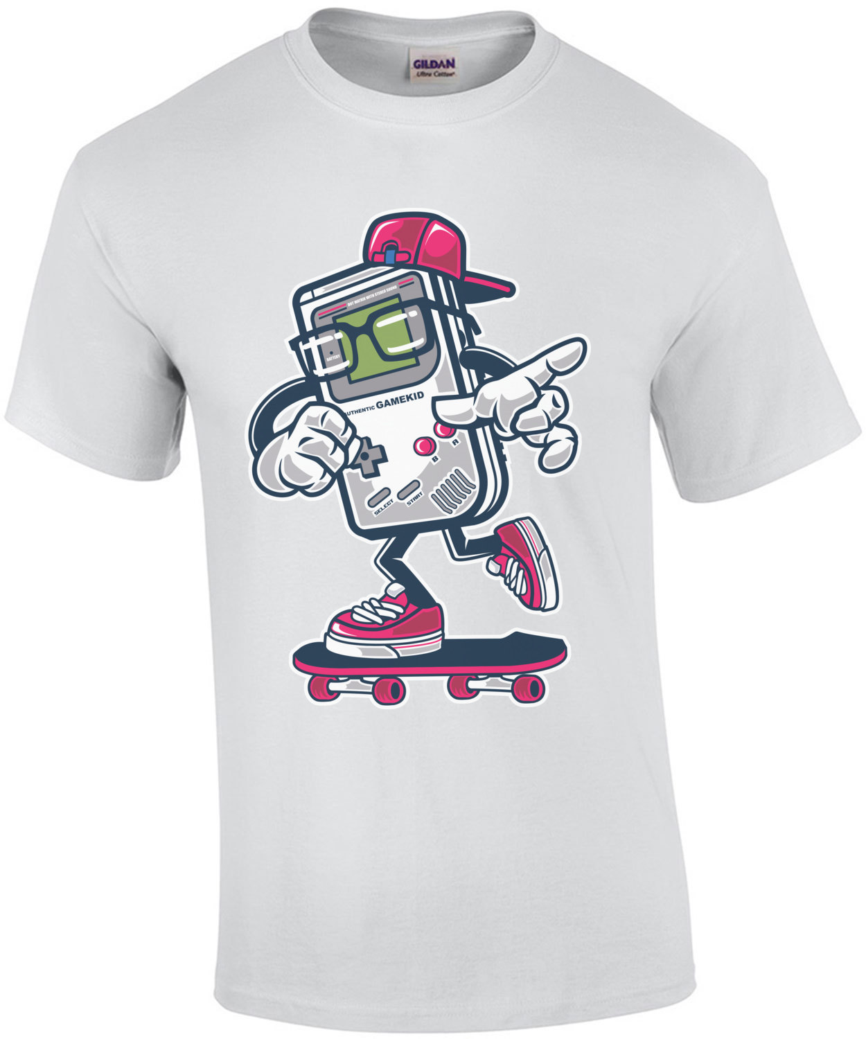 Retro Game Boy Gamekid Skating Gaming T-Shirt
