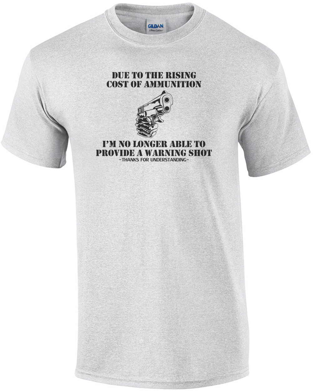 Warning Shot Funny Gun Shirt | eBay