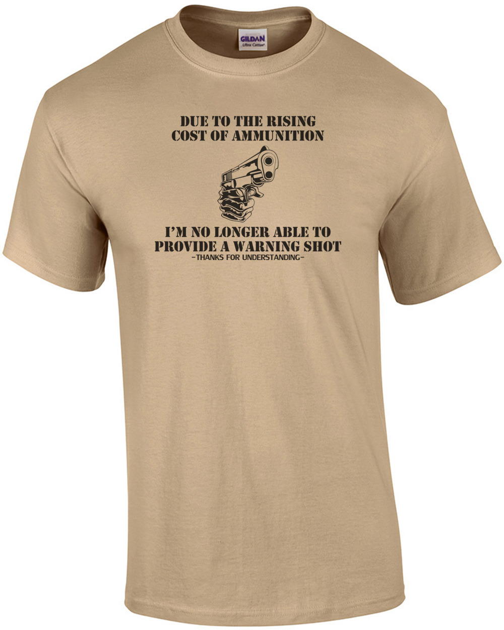 Warning Shot Funny Gun Shirt | eBay