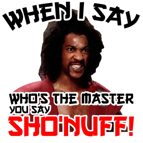 When I say who's the master you say sho'nuff! the last dragon T-Shirt ...